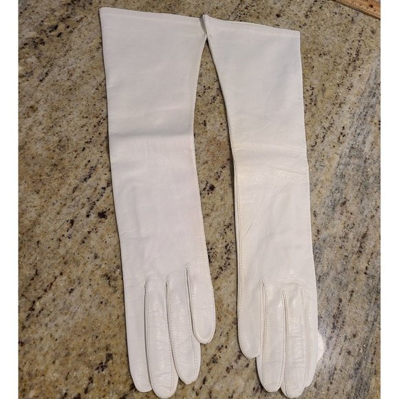 Stix Baer & Fuller | Accessories | New Vintage Size S 65 Soft Leather Silk Lined 5 Long Formal ...